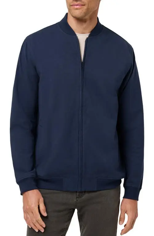 Travis Mathew Stretch Cotton Bomber Jacket - Total Eclipse