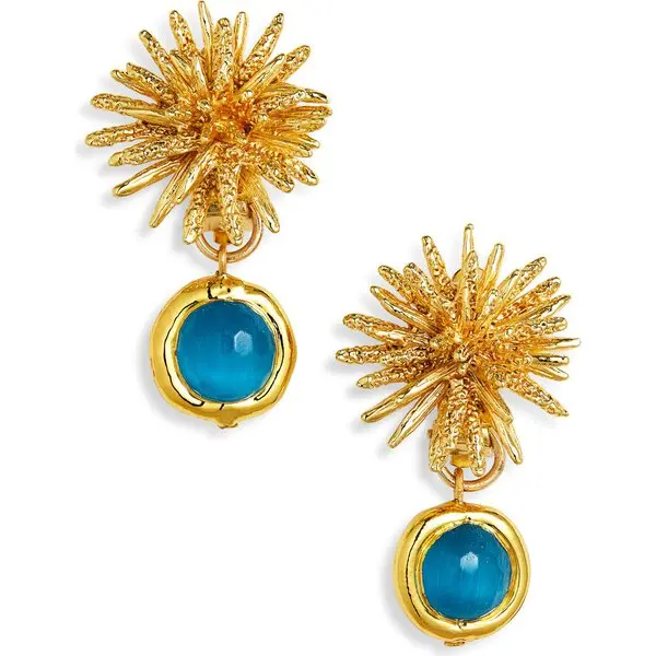 KARINE SULTAN Starburst Clip-on Drop Earrings - Gold