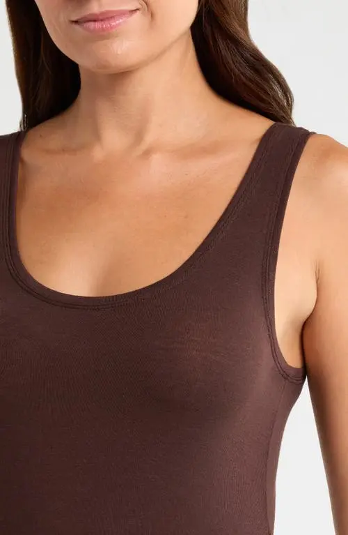 Nordstrom Delicate Layering Tank Top - Brown Mole