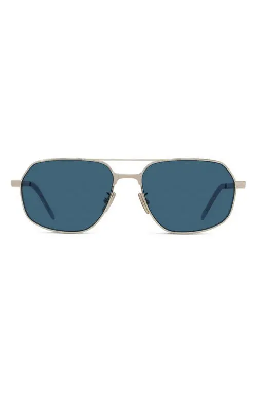 Givenchy Gv One 57mm Pilot Sunglasses - Gold/blue