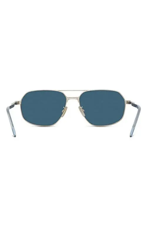 Givenchy Gv One 57mm Pilot Sunglasses - Gold/blue