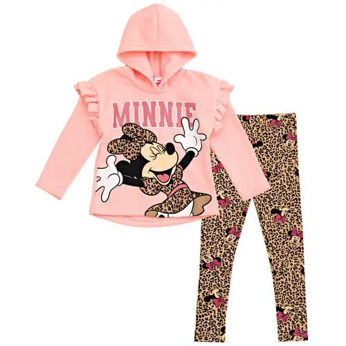 Disney Fleece Pullover Hoodie And Leggings Set - Pink/brown