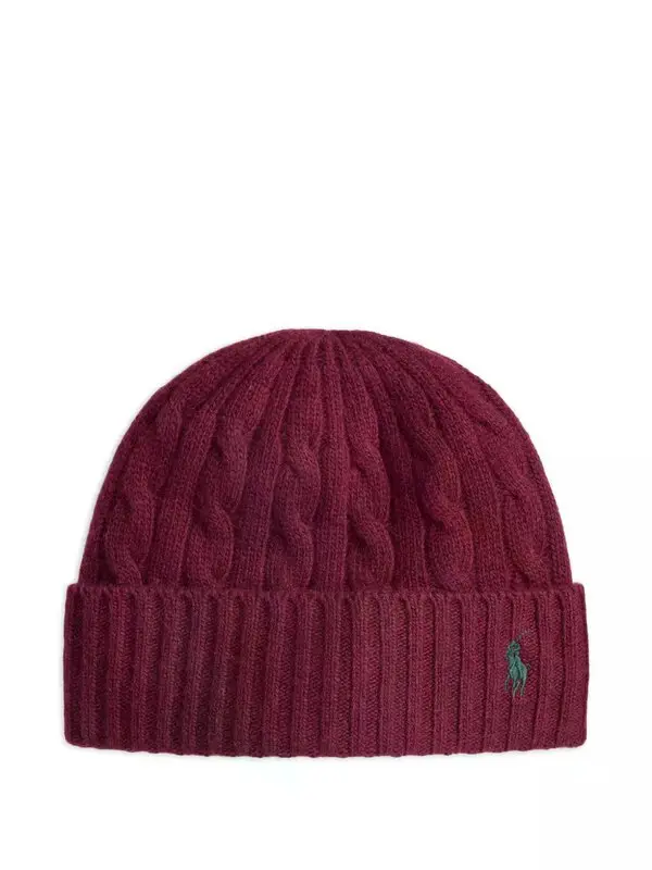 Ralph Lauren Cable-knit Beanie - Red