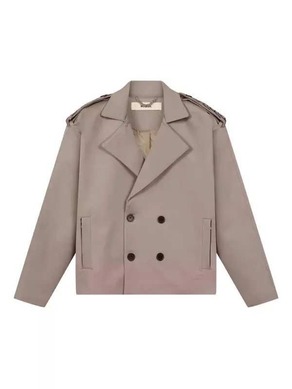 ROUGH. Cropped Double-breasted Trench Jacket