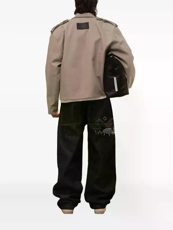 ROUGH. Cropped Double-breasted Trench Jacket