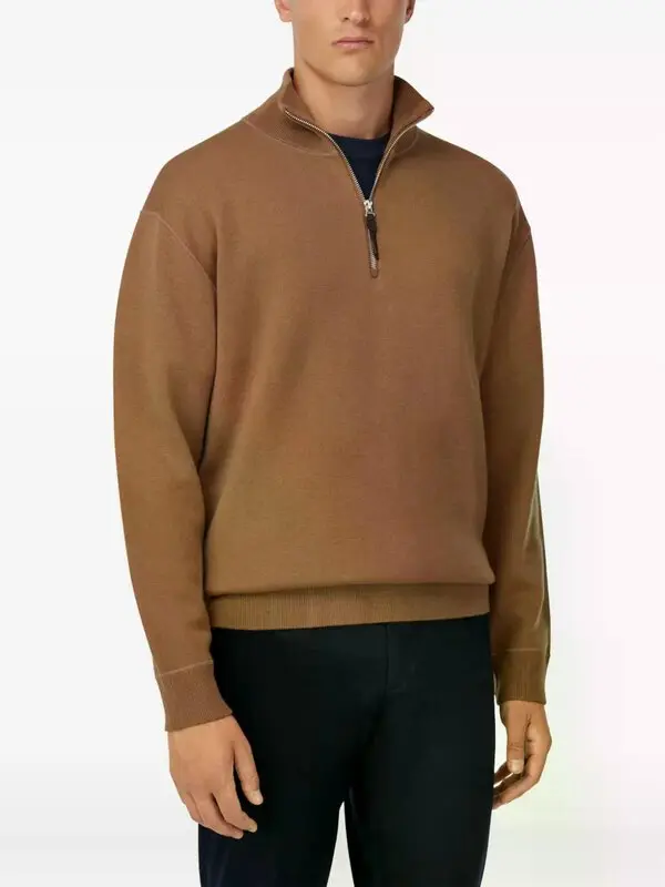 Boggi Milano Half-zip Long Sleeve Sweater