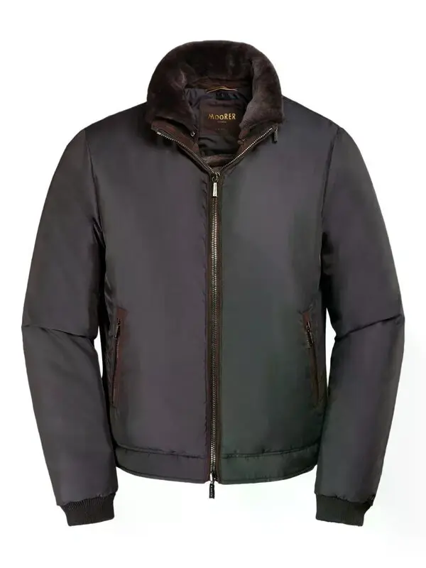 MOORER Zip-front Bomber Jacket