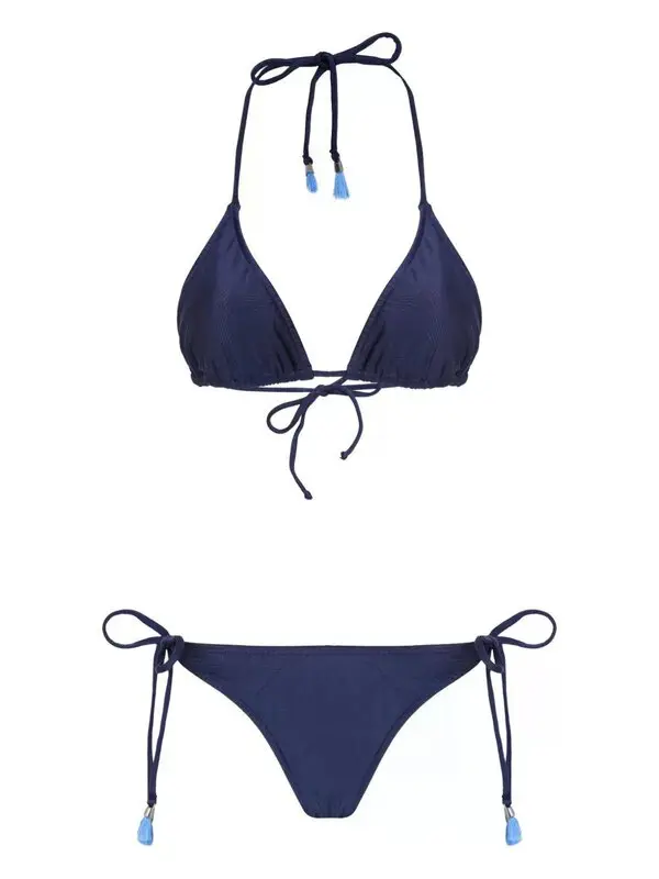 LYGIA & NANNY Maya Tassel-tie Bikini - Blue