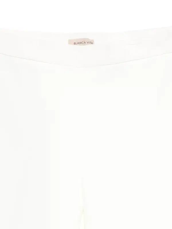 BLANCA VITA High-waisted Flared Trousers