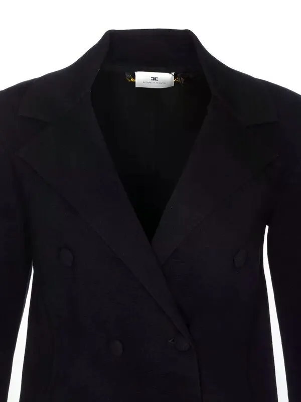 Elisabetta Franchi Double-breasted Cardigan With Embroidered Logo