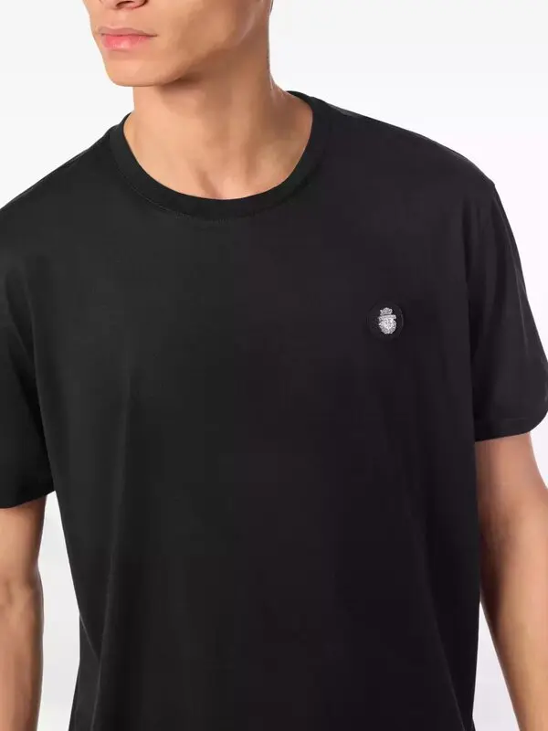 BILLIONAIRE Round-neck Logo-plaque T-shirt - Black