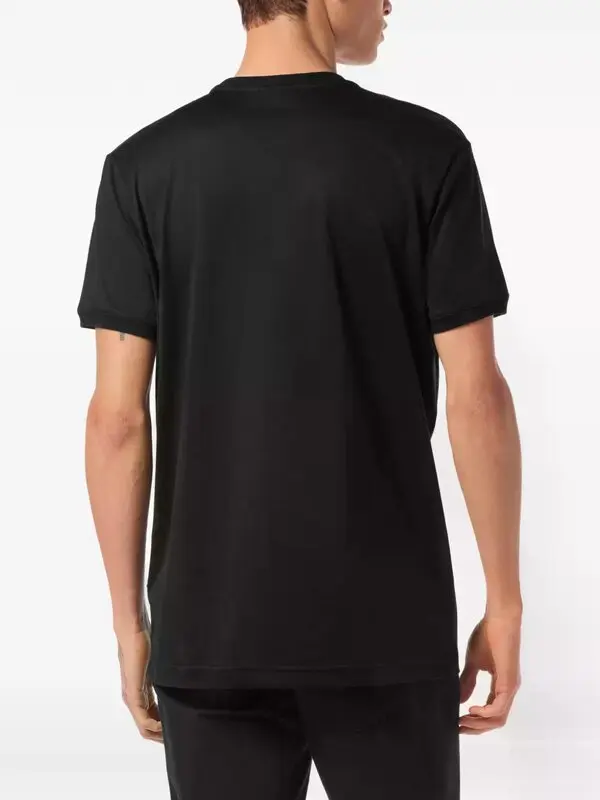 BILLIONAIRE Ss Round-neck Logo-motif T-shirt - Black
