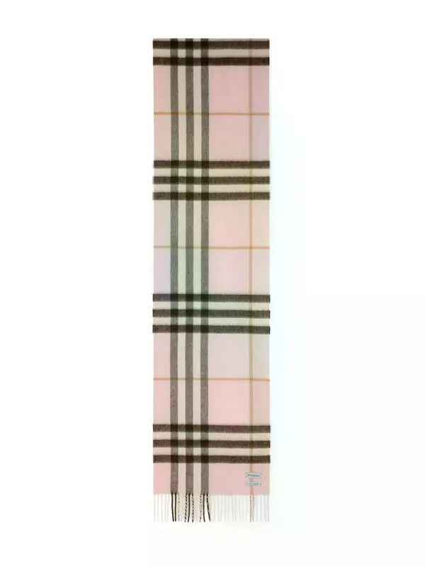 Burberry Check-pattern Fringed Scarf