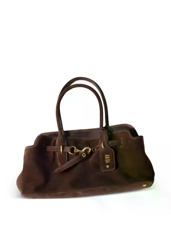Miu Miu Aventure Suede Tote Bag - Brown