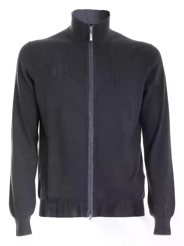 GIUUNO High-neck Zip-up Cardigan