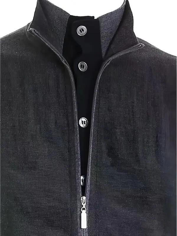 GIUUNO High-neck Zip-up Cardigan