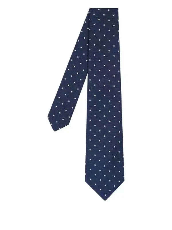 Paul Smith Spot Wool Neck Tie - Blue