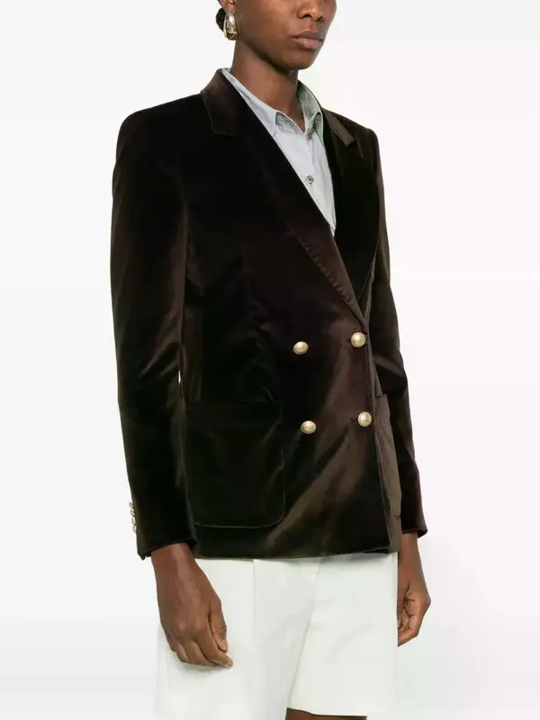 Tagliatore Double-breasted Velvet Blazer