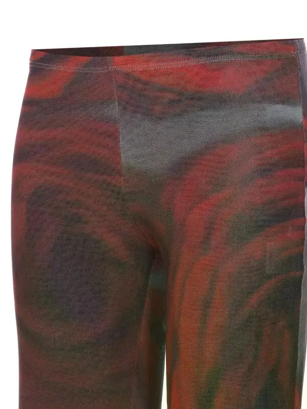 JEAN PAUL GAULTIER Rose-print Mesh Trousers - Grey