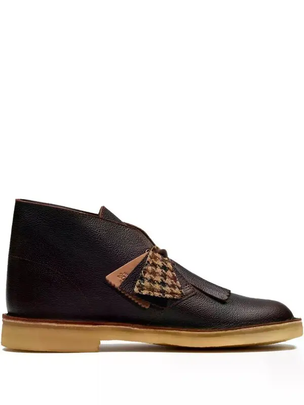 Clarks Leather Grain Tweed Boots