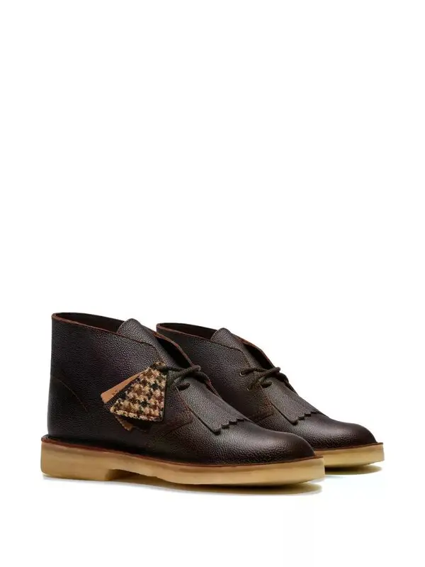 Clarks Leather Grain Tweed Boots