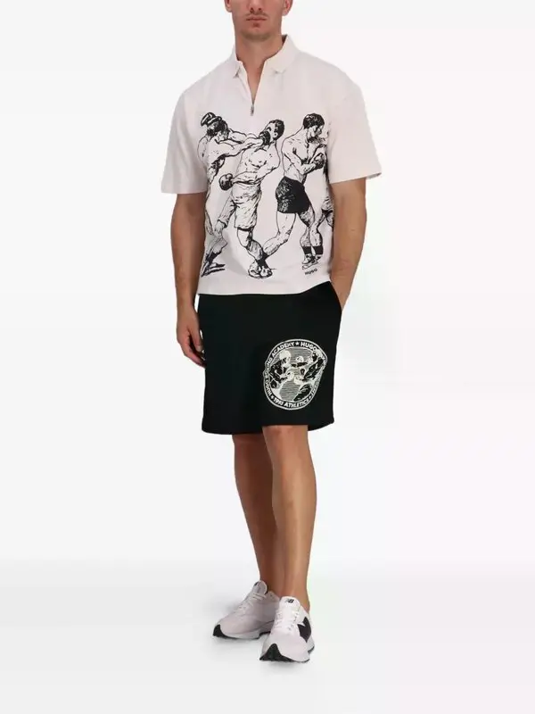 Hugo Boxing-print Polo Shirt