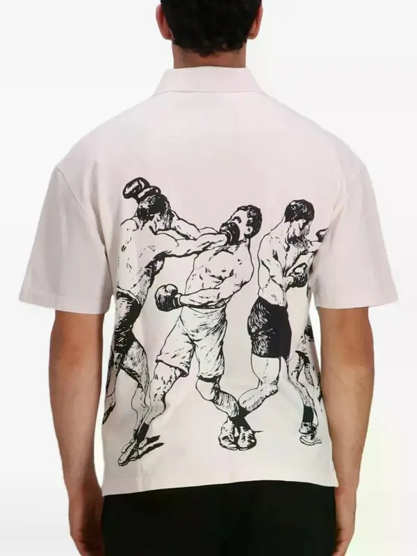 Hugo Boxing-print Polo Shirt