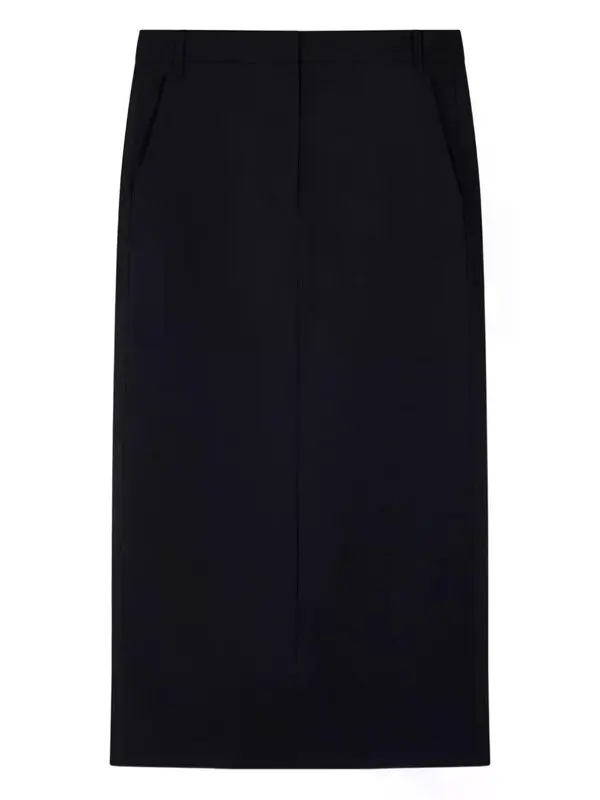 Tibi Rear-vent Midi Skirt