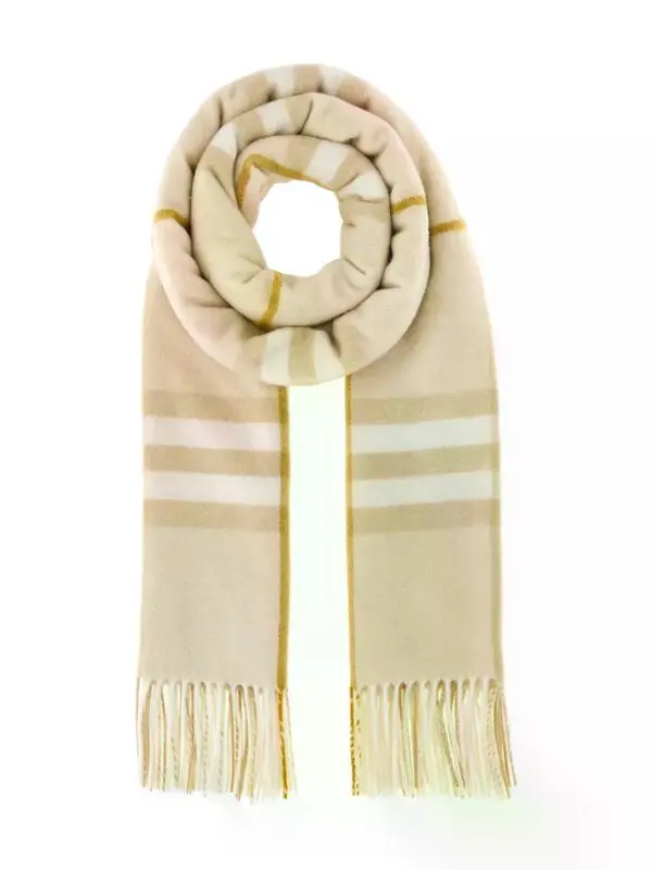 Burberry Checked Cashmere Scarf - Neutrals