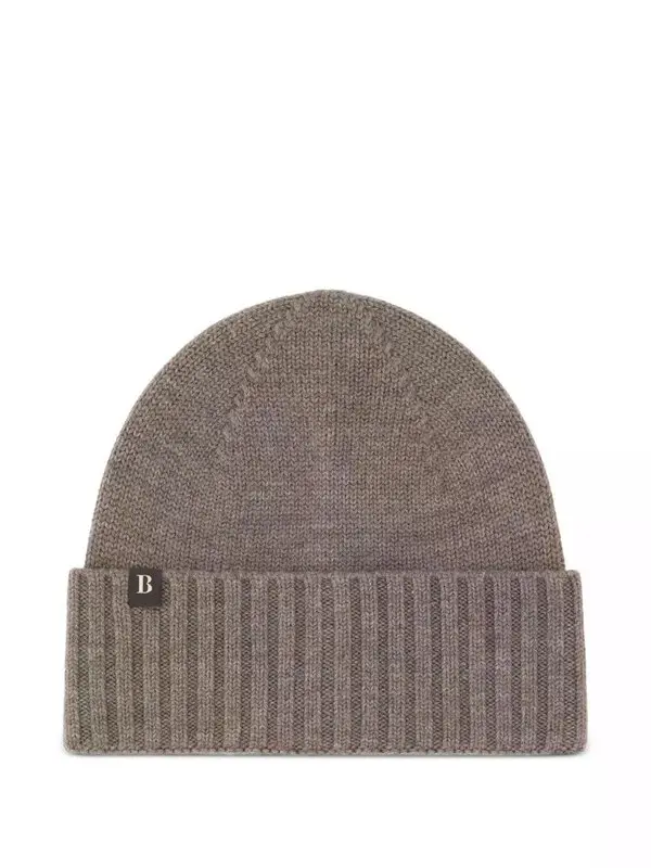Boggi Milano Rib-knit Beanie - Brown