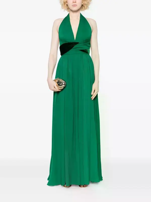 Elie Saab V-neck A-line Maxi Dress