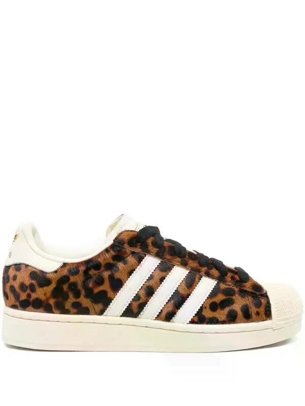 Adidas Superstar Leopard-print Sneakers - Brown