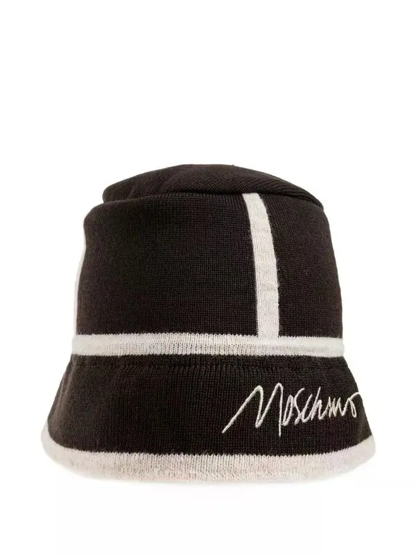 Moschino Panelled Wool Bucket Hat - Brown