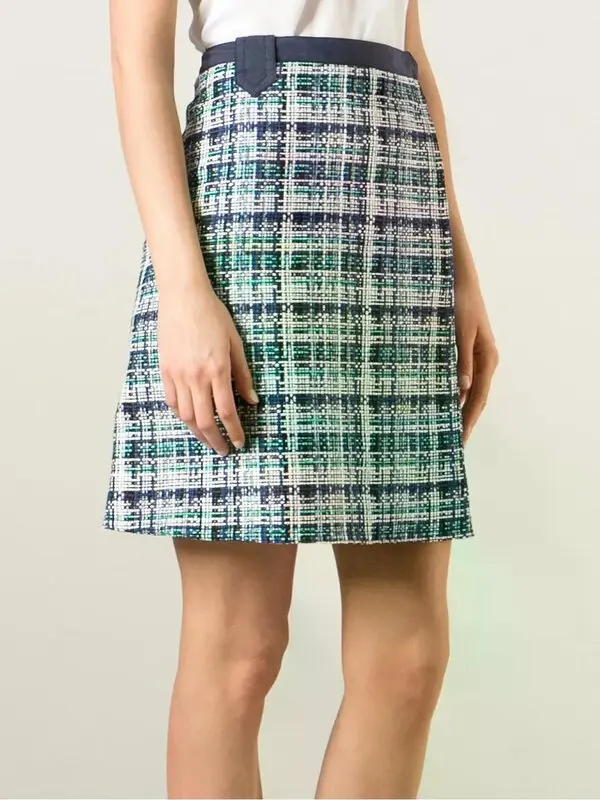 Etro Bouclé-knit Midi Straight Skirt