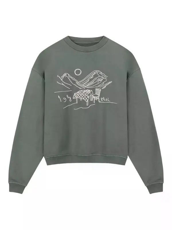 ROUGH. Landscape-print Cotton Sweatshirt