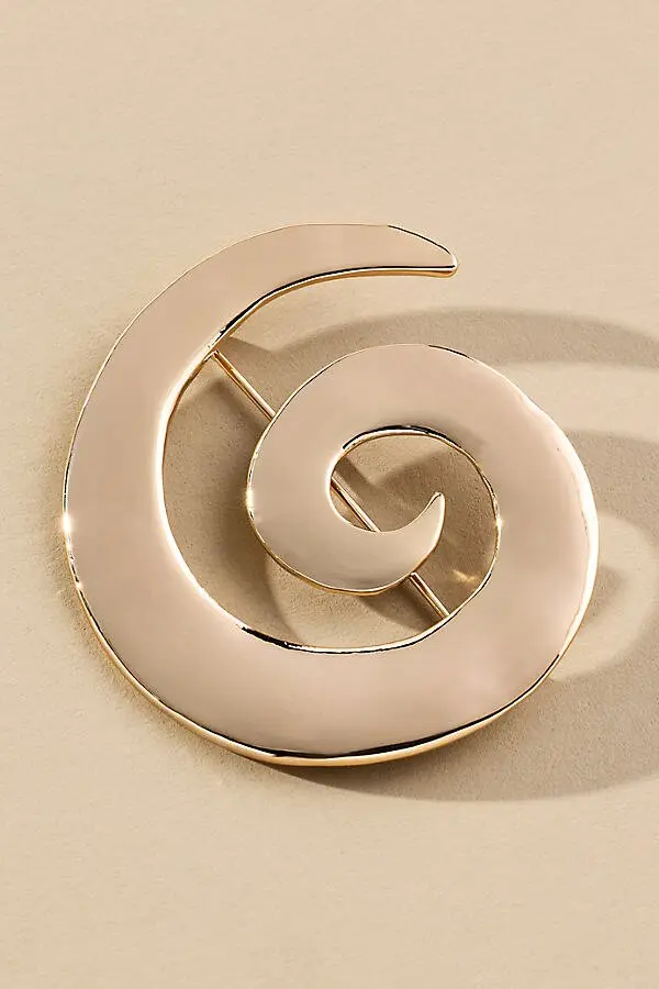 Anthropologie Spiral Brooch - Gold