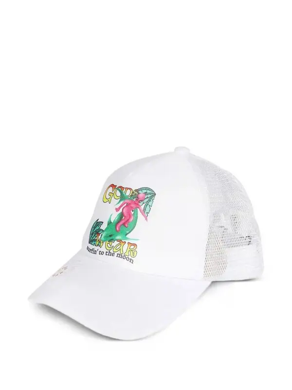 Gcds Printed Baseball Cap - White