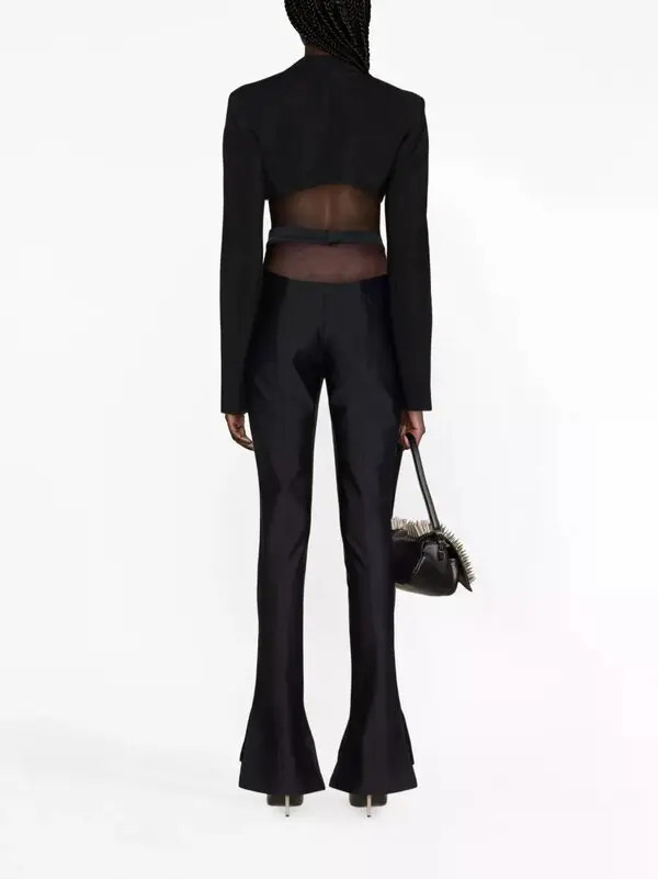 MUGLER Cropped Twill Blazer