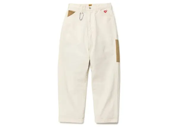HUMAN MADE Herring Bone Painter Pants - White