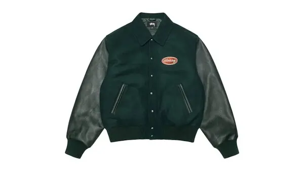 StÜssy Script Oval Varsity Jacket
