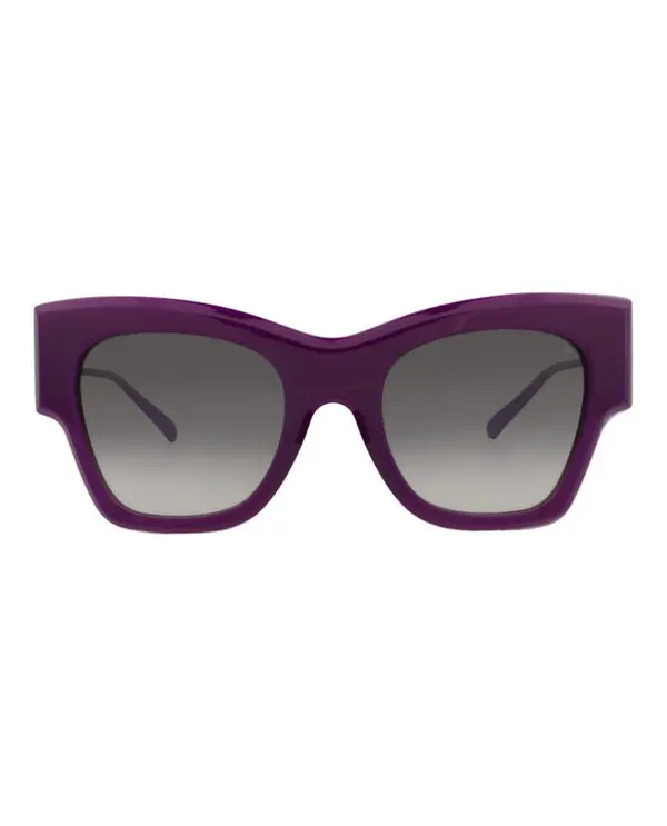 Philipp Plein Acetate Cat Eye Frame Sunglasses - Violet Violet Smoke (spp120m/53/0875)