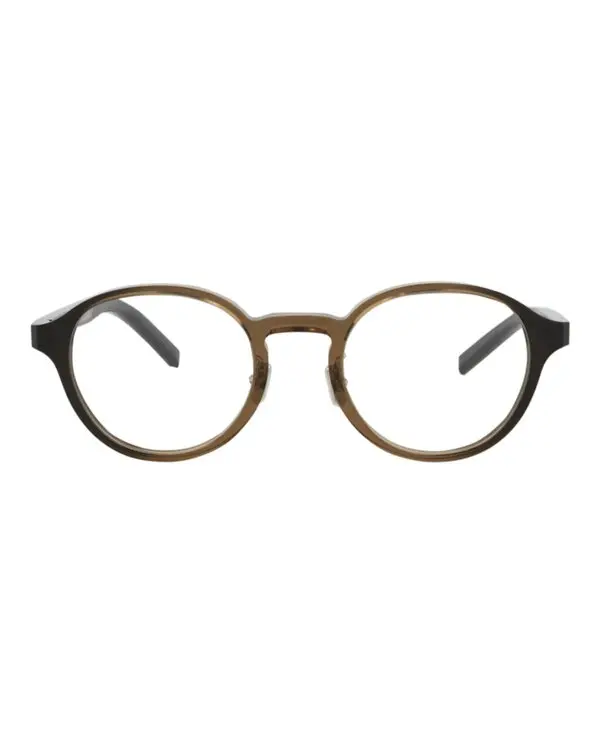 Berluti Round Frame Optical Frames - Brown Black Transparent (bl50001u/047)