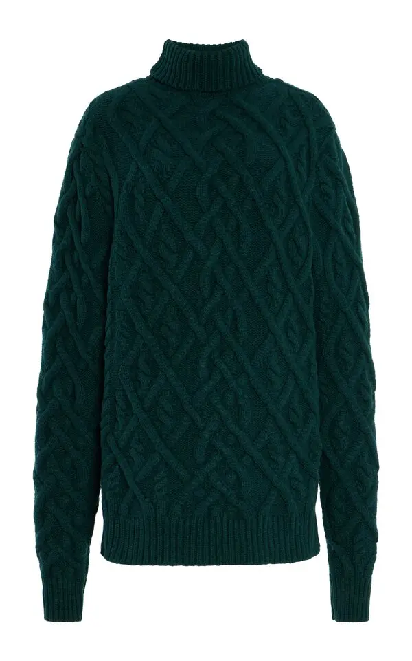 SERGIO HUDSON Cable-knit Turtleneck Sweater