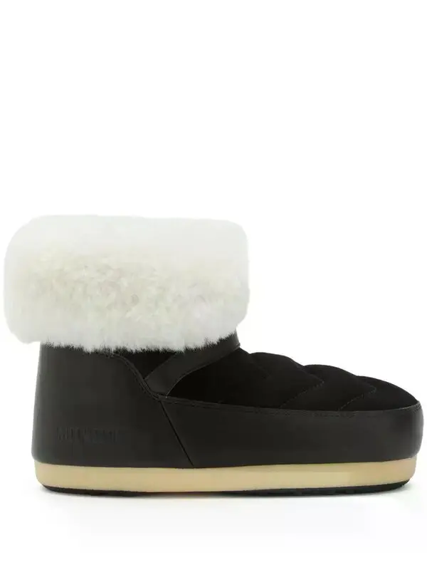 Moon Boot Evx Quilted Shearling Boots - Black