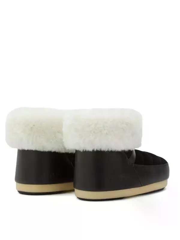 Moon Boot Evx Quilted Shearling Boots - Black
