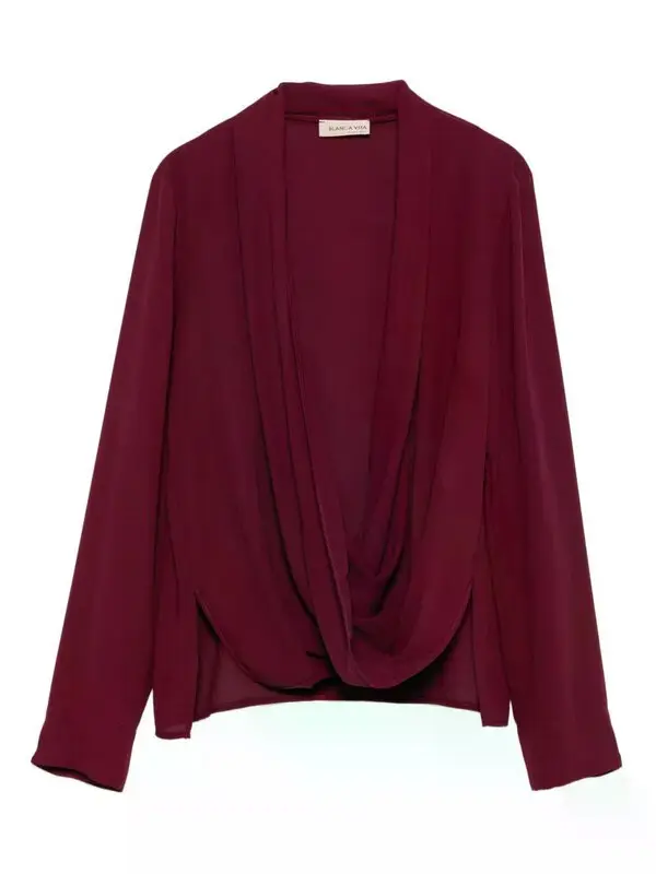 BLANCA VITA Draped-neckline Top