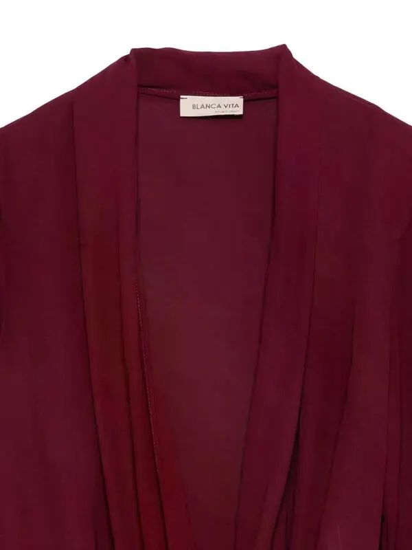 BLANCA VITA Draped-neckline Top