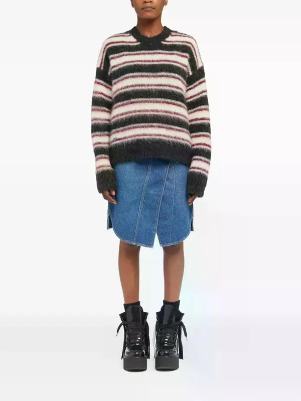 Alanui Striped-pattern Crew Neck Sweater