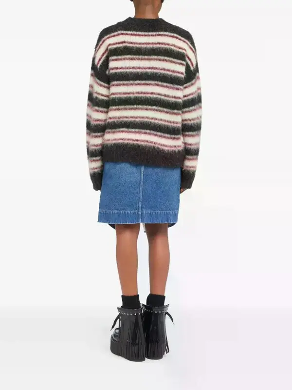 Alanui Striped-pattern Crew Neck Sweater