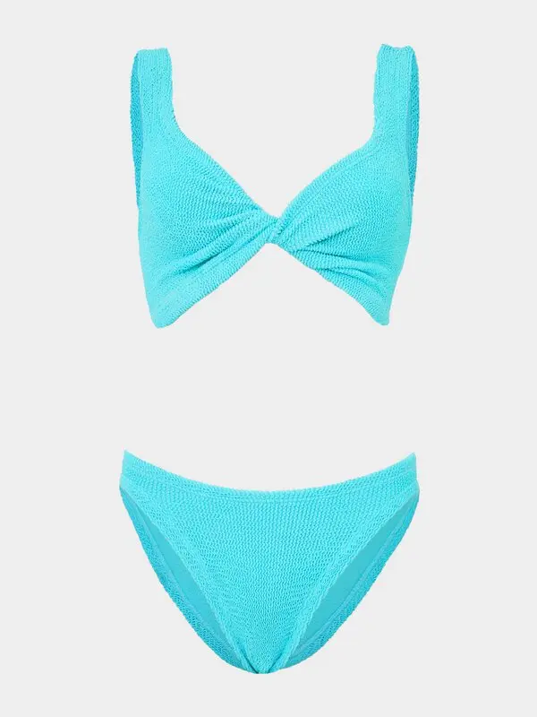 Hunza G Coverage Juno Bikini Set - Aqua